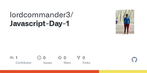 Github Lordcommander3javascript Day 1