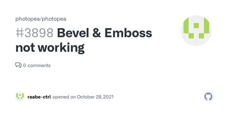 Bevel And Emboss Not Working · Issue 3898 · Photopeaphotopea · Github