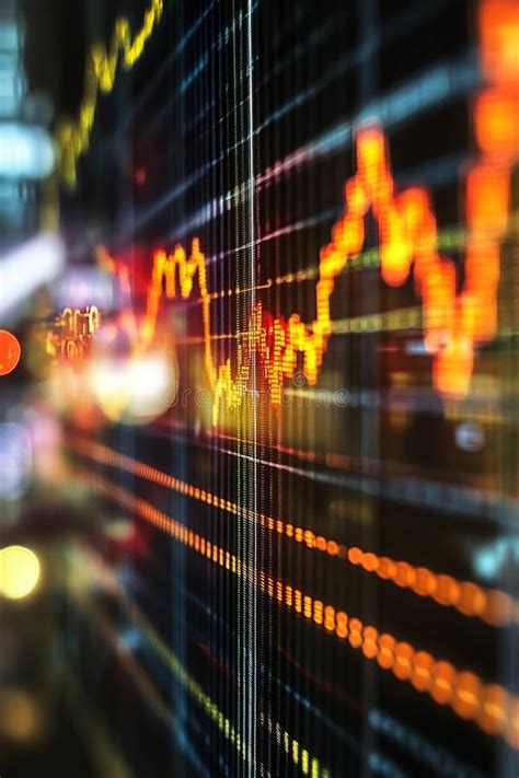 Dynamic Financial Market Data Visualization With Illuminated Stock Trading Graphs Stock