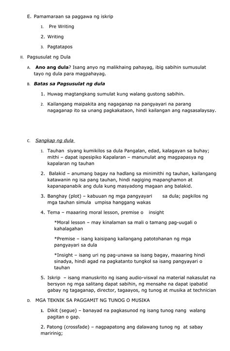 Pagsusulat Ng Iskrip Sa Pelikula Doc