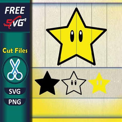 Mario Star Svg Free Super Mario Characters Svg