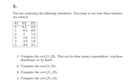 solved you are analyzing the following dataframe you want