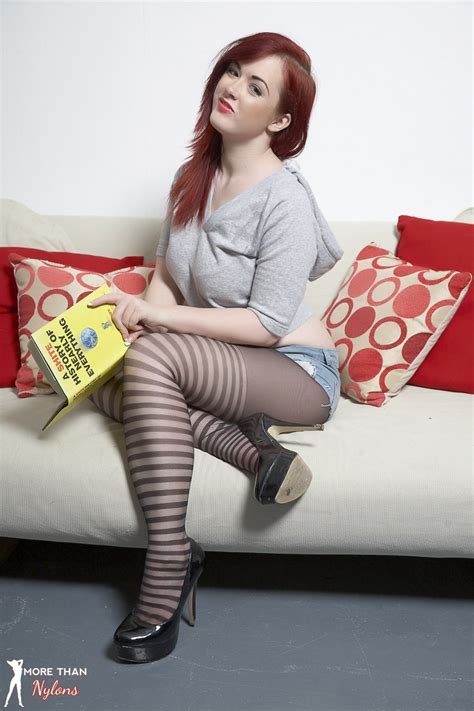 Busty Redhead Beauty In Her Sexy Patterned Tights Porn Pictures Xxx