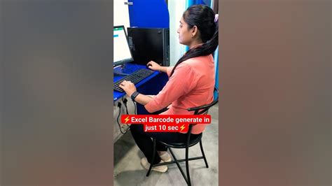 Excel Barcode Generate In Just 10 Sec🔥😲 Excel Exceltips Computer