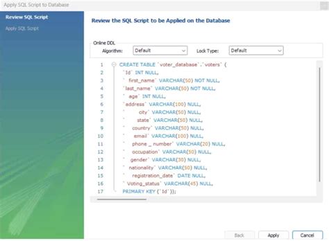 How To Create Table In Mysql
