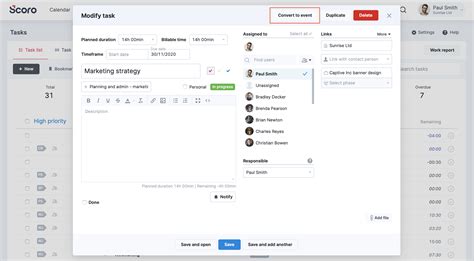 Viewing Modifying And Deleting A Task Scoro Help Center