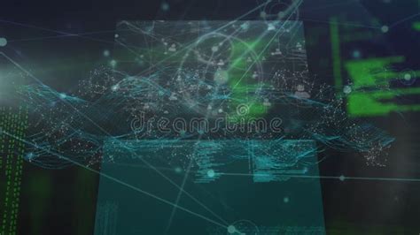 Digital Animation Of Dna Structure Spinning Over Multiple Screens With