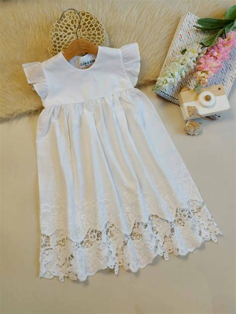 پیراهن خامه دوزی سفید آیچی چک