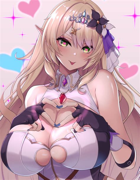 Rule 34 1girls Big Breasts Blush Breasts Busty Elara Vtuber Elf Elf Ears Elf Female Finger
