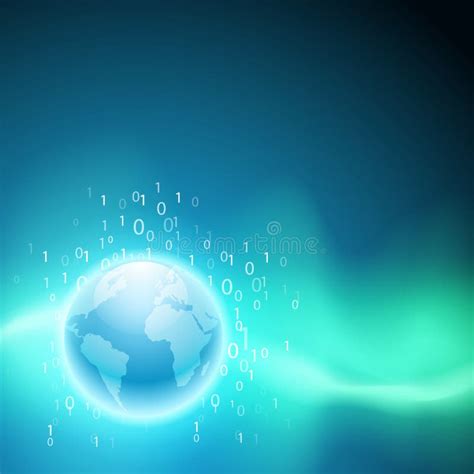 Stream Of Binary Code Abstract Digital Binary Matrix Number Technology