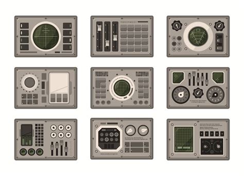 Ui Controlling Board Digital Dashboard For Spaceship Controlling Disp