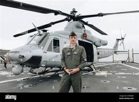 U S Marine Corps Capt Richard Johnson Iii A Uh 1y Pilot With Light