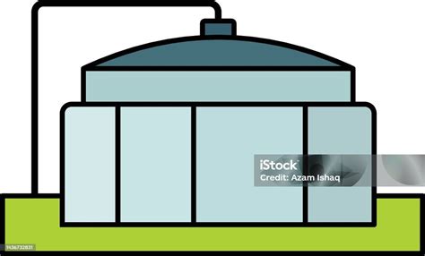 빗물 수확 탱크 개념 빠른 모래 필터 벡터 아이콘 디자인 수처리 및 정화 공장 기호 살균 및 여과 산업 표지판 담수화 생명 공학 스톡 일러스트레이션 하수에 대한 스톡 벡터