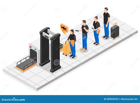 queue isometric concept stock vector illustration of design 289055943