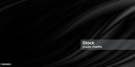 복사 공간 3d 일러스트가 있는 블랙 천 배경 0명에 대한 스톡 사진 및 기타 이미지 0명 검은색 곡선 Istock