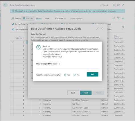 Bc21 Error When Running Import Classification Data From Excel · Issue 20459 · Microsoft