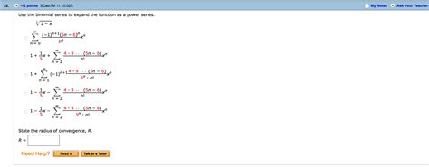 Solved Use The Binomial Series To Expand The Function As