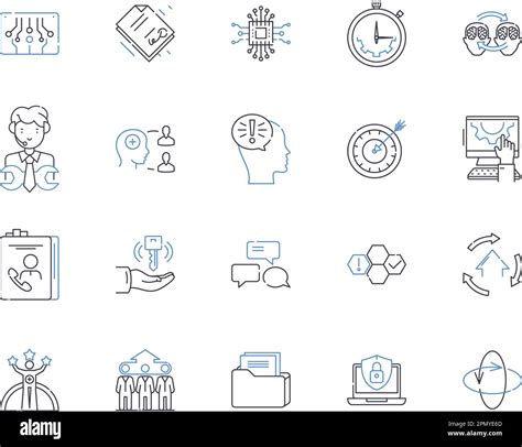 Business Partnership Outline Icons Collection Alliance Joint Venture Syndication Affiliation