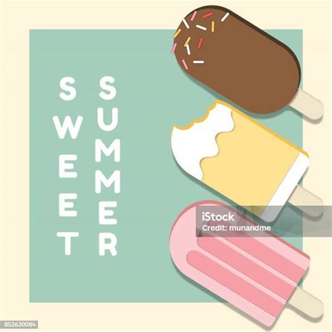 초콜릿 바닐라와 딸기 맛 아이스 팝 아이스크림 포스터 종이 공예 종이 컷 스타일 계절에 대한 스톡 벡터 아트 및 기타 이미지 계절 냉동된 냉동식품 Istock