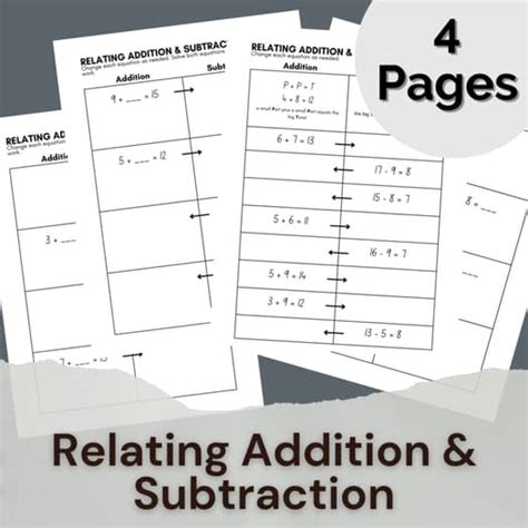 Relating Addition And Subtraction Understand Subtraction As An Unknown Addend
