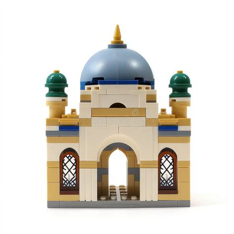 A Decorative Lego Structure Featuring A Dome And Intricate Architectural Details Stock