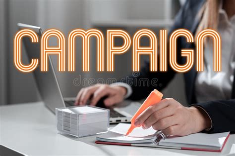 Writing Displaying Text Campaign Business Approach Organized Course Of Action To Promote And