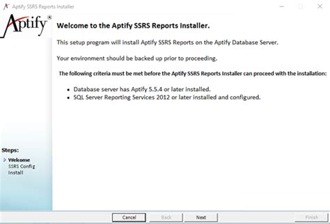 installing aptify ssrs reports setup aptify support