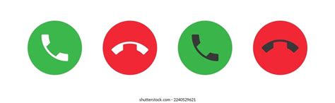 Answer Decline Icon Hang Phone Csymbol Stock Vector Royalty Free 2240529621 Shutterstock