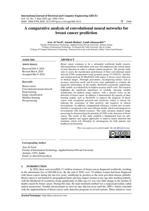Pdf A Comparative Analysis Of Convolutional Neural Networks For Breast Cancer Prediction
