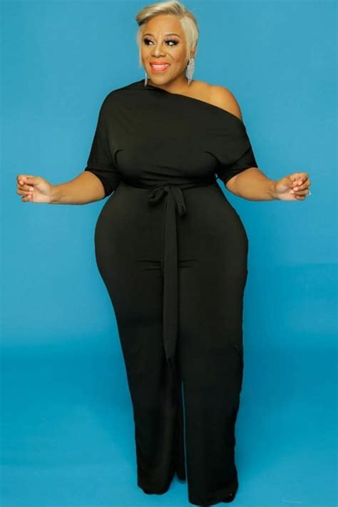 Plus Size Formal Jumpsuits With Short Sleeve And Wrap