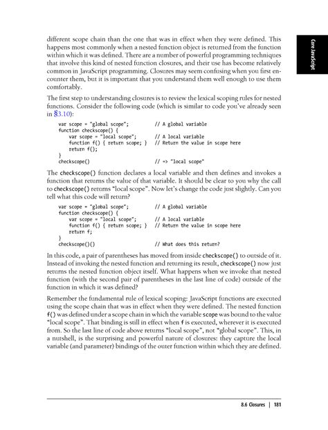 Web Programming Using Java Script Different Scope Chain Than The One
