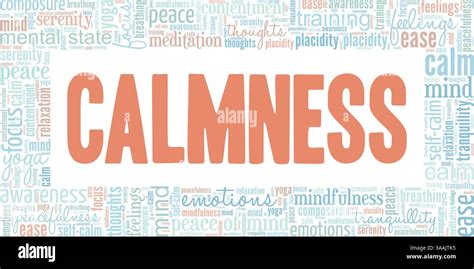 Calmness Conceptual Vector Illustration Word Cloud Isolated On White