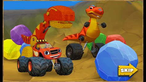 Blaze And The Monster Machines Speed Into Dino Valley Game Youtube