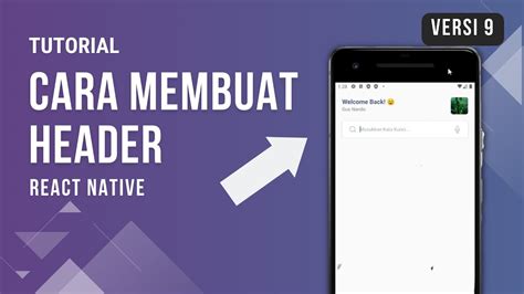 Cara Membuat Ui Header React Native Versi 9 Youtube