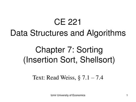 Ppt Chapter 7 Sorting Insertion Sort Shellsort Powerpoint Presentation Id5660342