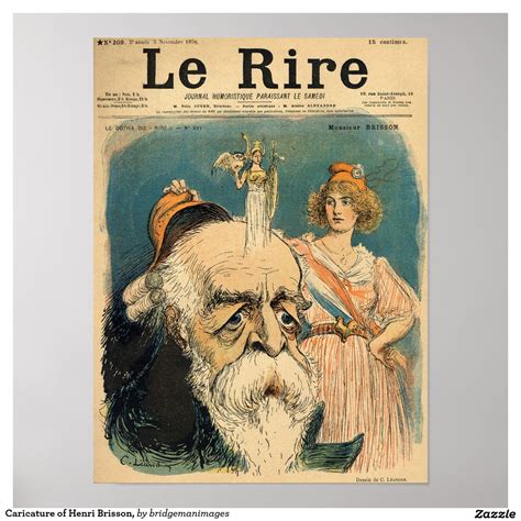 Caricature Of Henri Brisson Poster Zazzle