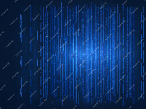 Premium Photo Blue Digital Binary Data On Computer Screen Background