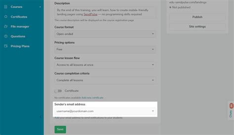 Add A Sender Email Address SendPulse