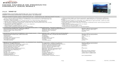 Ficha Tecnica De Producto Product Data Sheet 39012 · 2020 02 24 · 39012