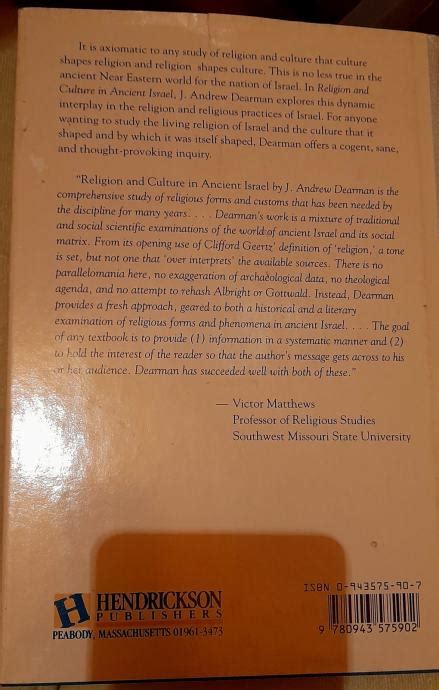 Religion And Culture In Ancient Israel J Andrew Dearman