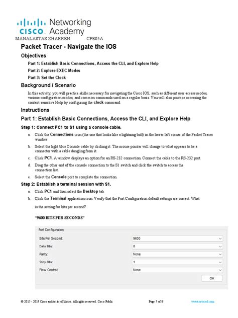 2 3 7 packet tracer navigate the ios pdf command line interface