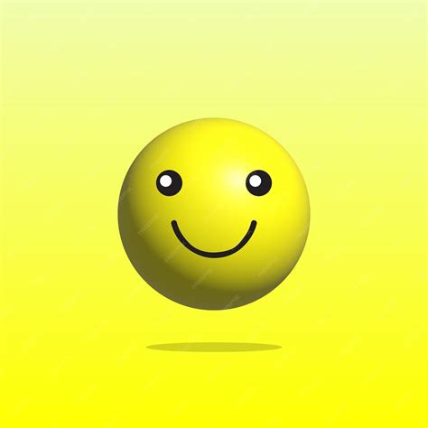 Premium Vector Emoticon Feliz Cartoon 3d