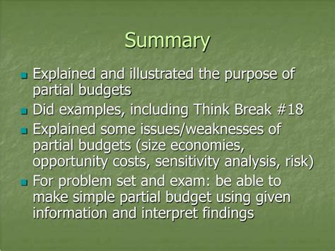 Ppt Partial Budgeting Powerpoint Presentation Free Download Id 734532