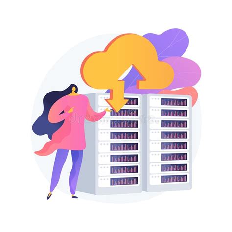 Cloud Storage Abstract Concept Vector Illustration Stock Vector Illustration Of Wavy Story