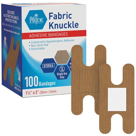 Buy Med Pride Sterile Fabric Knuckle Adhesive Bandages 100 Count