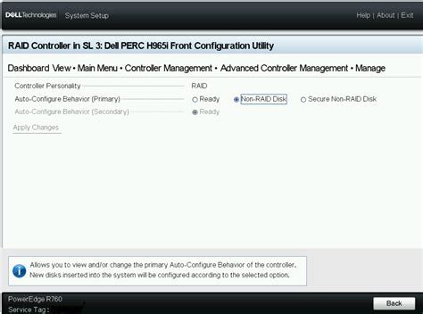 ‎r760 With Perc H965i Front How To Switch Controller To Hba Mode Dell Technologies
