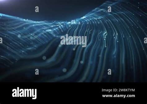 Abstract Light Fiber Strings Flowing Background Loop 4k Animation Of