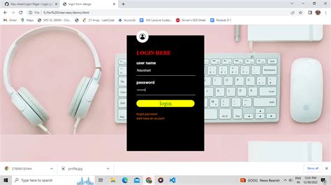 GitHub Nau Shad Login Page Login Page Using HTML And CSS