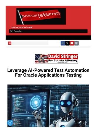 Leverage AI Powered Test Automation For Oracle Applications Testing Pdf