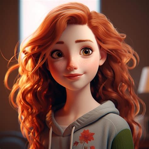 Premium Photo 3d Cartoon Rendering Like Beautiful Girl